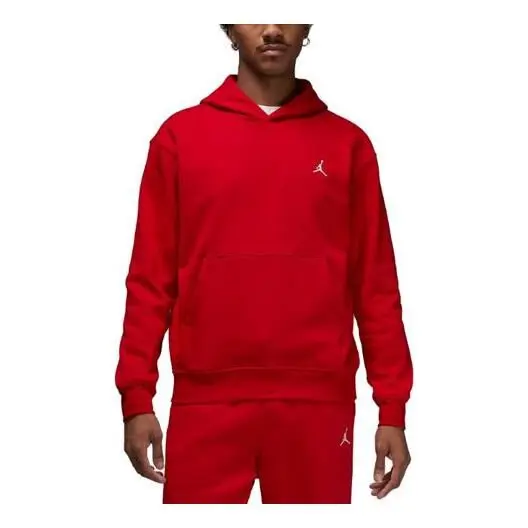 JORDAN Air Fleece Pullover Hoodie - Red