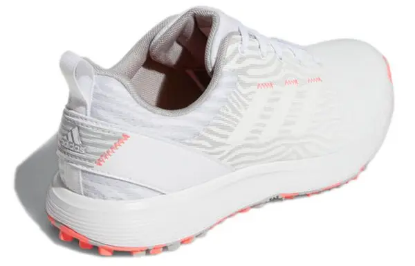 Adidas S2g Golf Shoes With Grey Stripes - White