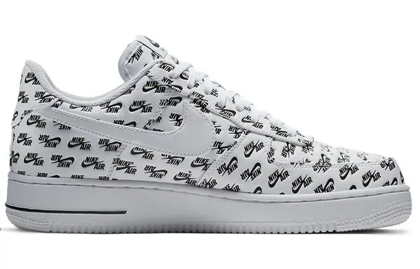 Nike Force 1 Low '07 Qs 'all Over Logo White - White/black