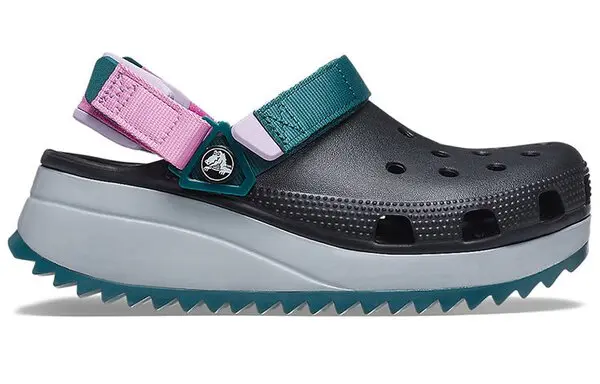 CROCS Classic Hiker Clog - Black/grey/teal