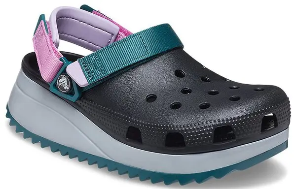 CROCS Classic Hiker Clog - Black/grey/teal
