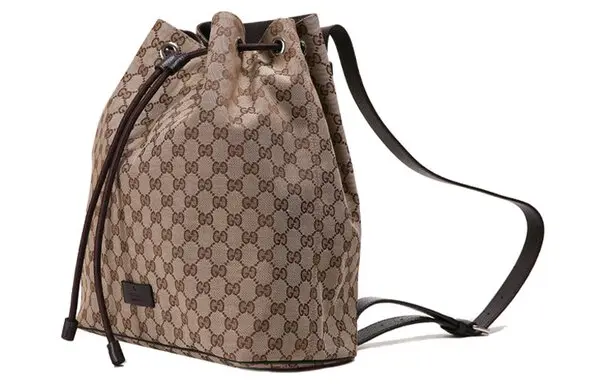 Gucci Logo Monogram Canvas Bucket Bag Backpack