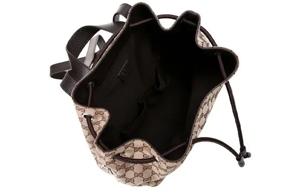 Gucci Logo Monogram Canvas Bucket Bag Backpack