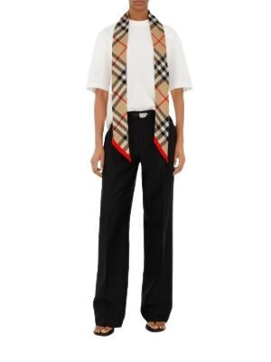 Burberry 25 House Check Silk Scarf - Beige