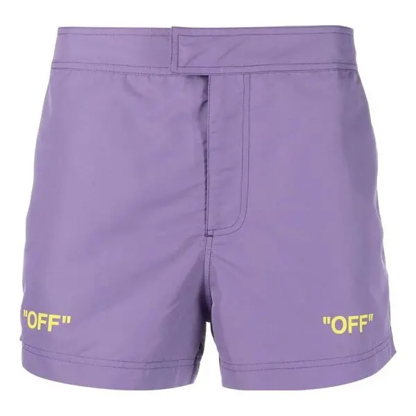 Off-White Off Quote" Swim Shorts - Dusty Purple