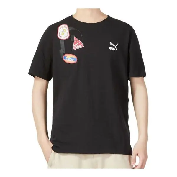 PUMA Casual Printed T-shirt - Black