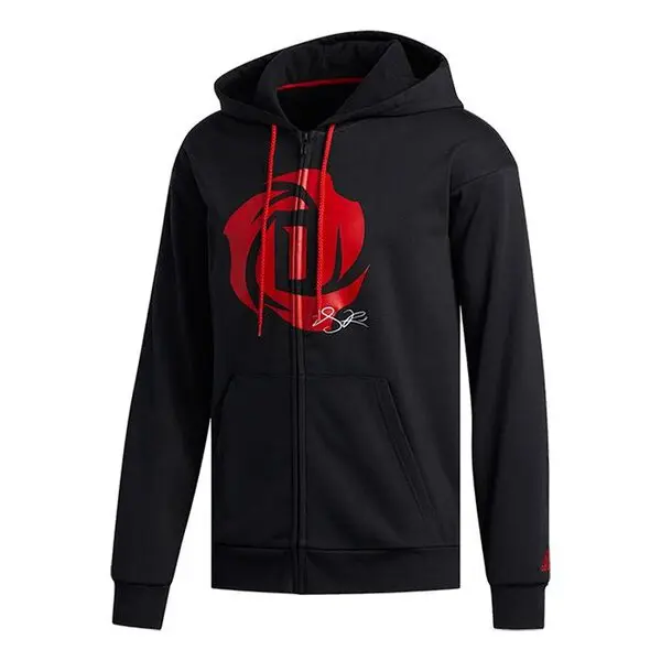 Adidas Derrick Rose Graphic Zip Hoodie - Black