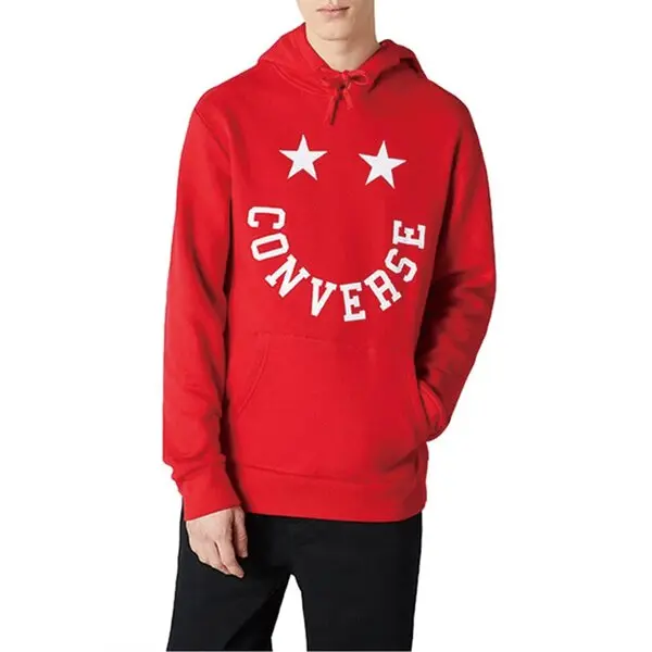 CONVERSE Graphic Pullover Hoodie - Red