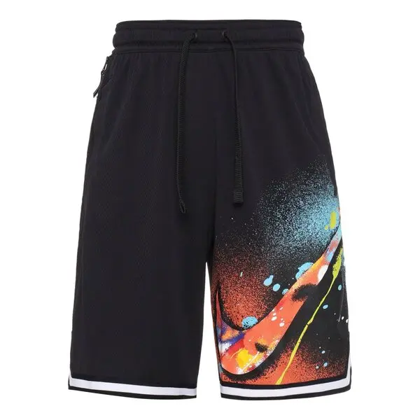 Nike Loose Fit Graphic Basketball Shorts - Black