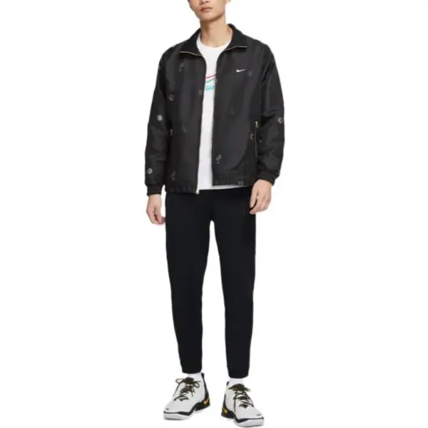 Nike Premium Pattern Printing Lapel Long Sleeve Jacket