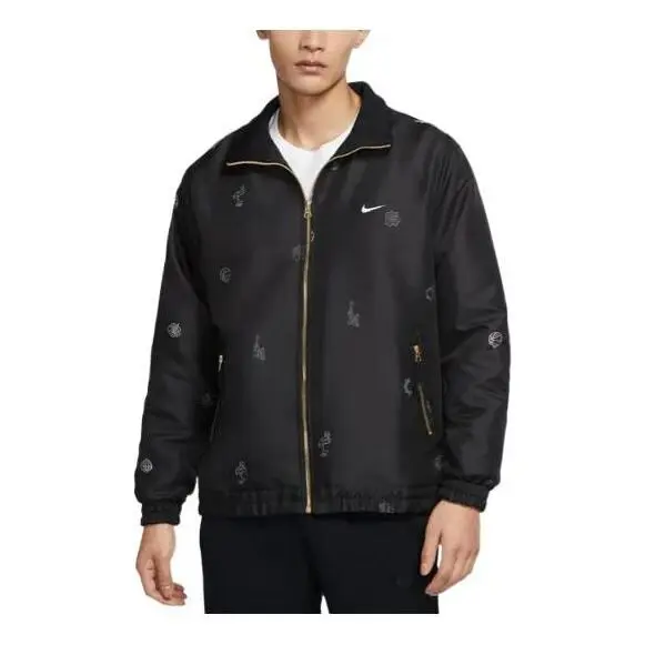Nike Premium Pattern Printing Lapel Long Sleeve Jacket - Default Color