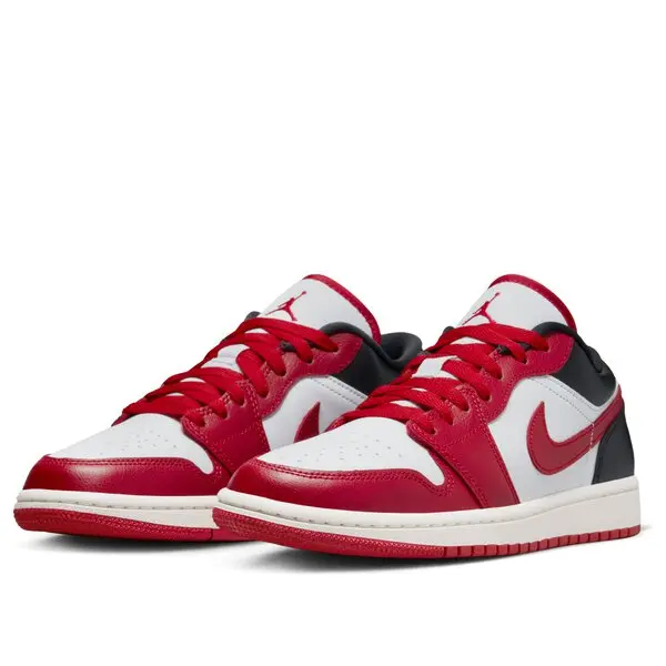 JORDAN 1 Low "white Gym Red" Sneakers - White/red/black