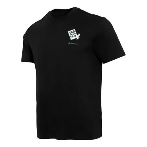 Adidas Casual Sports Breathable Round Neck Short Sleeve - Black