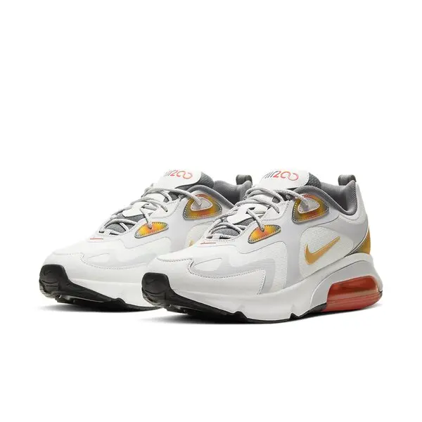 Nike Max 200 "magma Orange" Sneakers - Graywhiteyellow