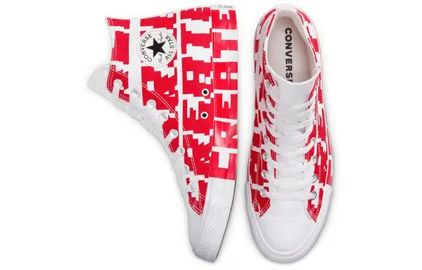 CONVERSE Chuck Taylor All Star High Top Sneakers - White/red