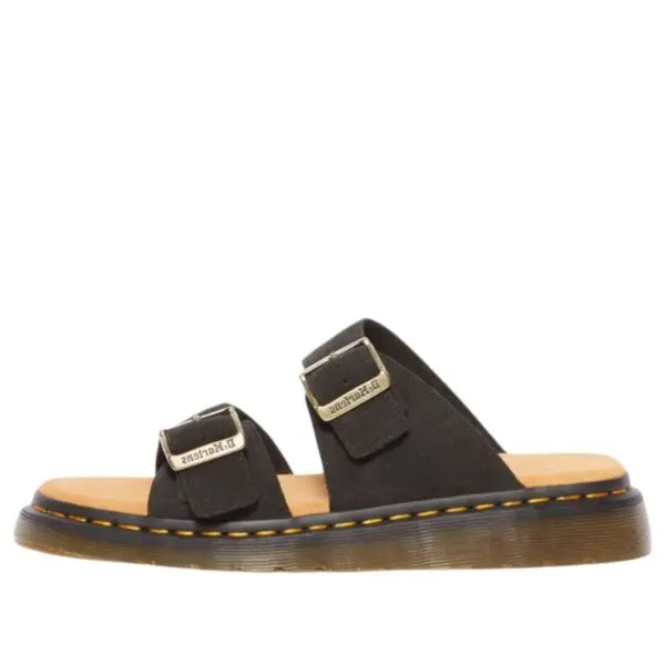Dr. Martens Josef Suede Slides - Black