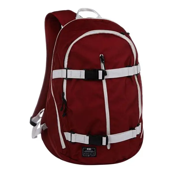 Nike Backpack With Adjustable Straps And Buckles - Red/white