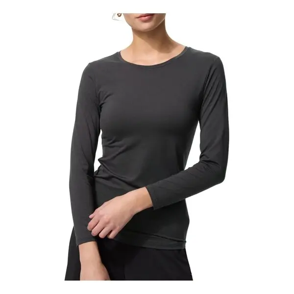 Uniqlo Heattech Long Sleeve Crewneck T-shirt - Grey