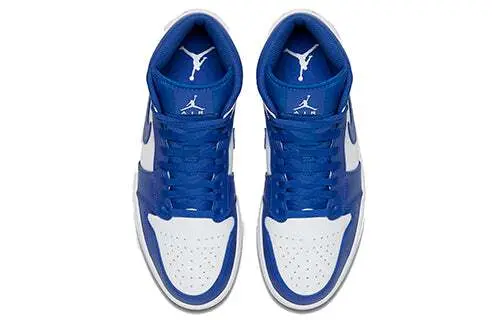 JORDAN 1 Mid Sneakers - White/hyper Royal-white