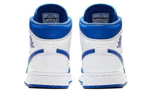 JORDAN 1 Mid Sneakers - White/hyper Royal-white