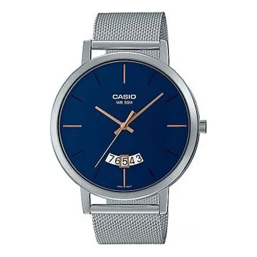 Casio Metallic Wr50m Waterproof Analog Watch - Blue