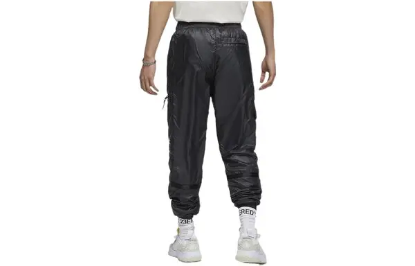 JORDAN Solid Color Logo Printing Casual Pants/trousers Black