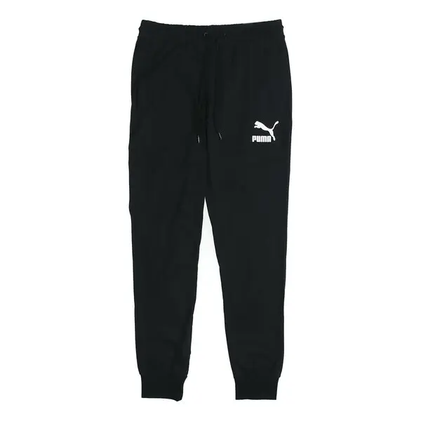 PUMA Classics Jersey Cuffed Pants 'black White - Black/white