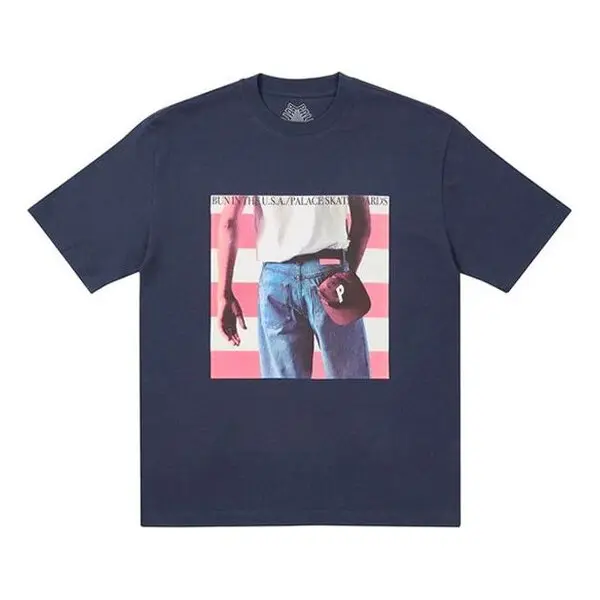 PALACE Character Printing Short Sleeve T-shirt - Blue