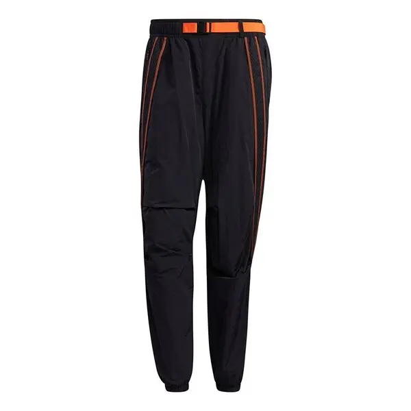 Adidas Ub Pnt Wv Astro Woven Contrasting Colors Bundle Feet Sports Pants - Black
