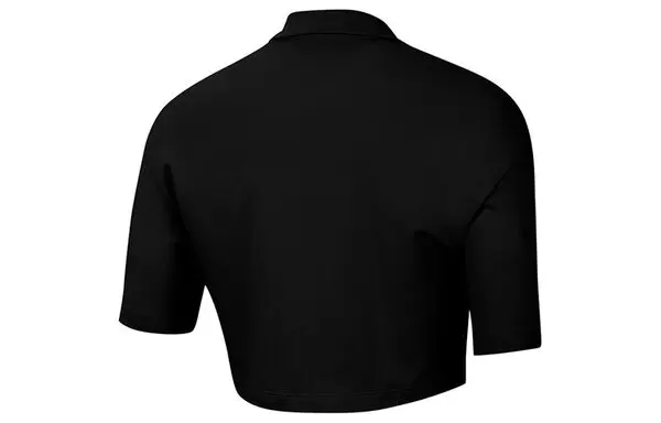 Nike Swoosh Cropped Zip-up Short Sleeve Top