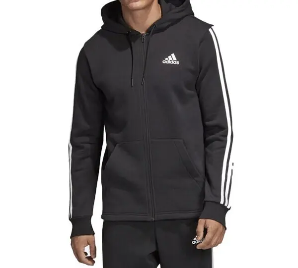 Adidas Fleece Lined Hooded Knit Jacket