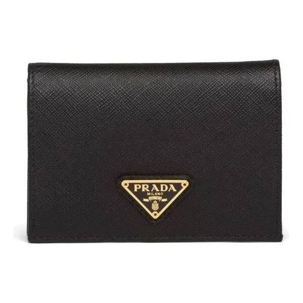 Prada Ss26 Small Saffiano Leather Wallet - Black