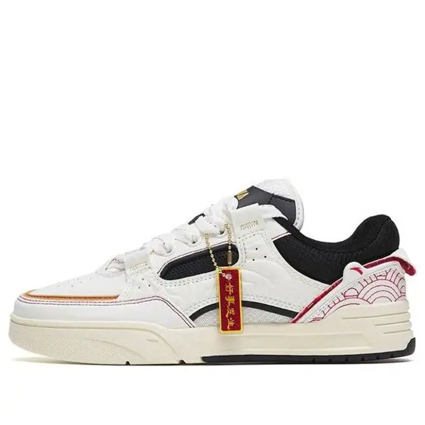 ANTA A-jie Low Top Sneakers - White/red/black