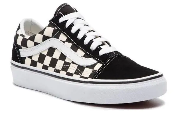 VANS Checkerboard Lace-up Sneakers - Black/white