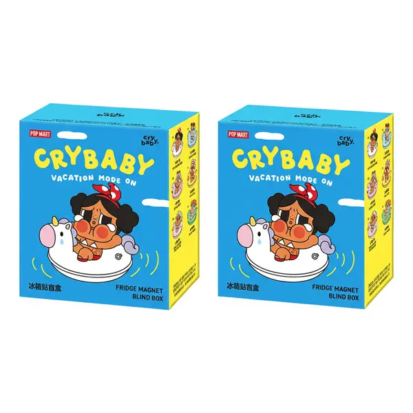 POP MART Crybaby Vacation Mode On Series Fridge Magnet Sealed Cases - Multi-color