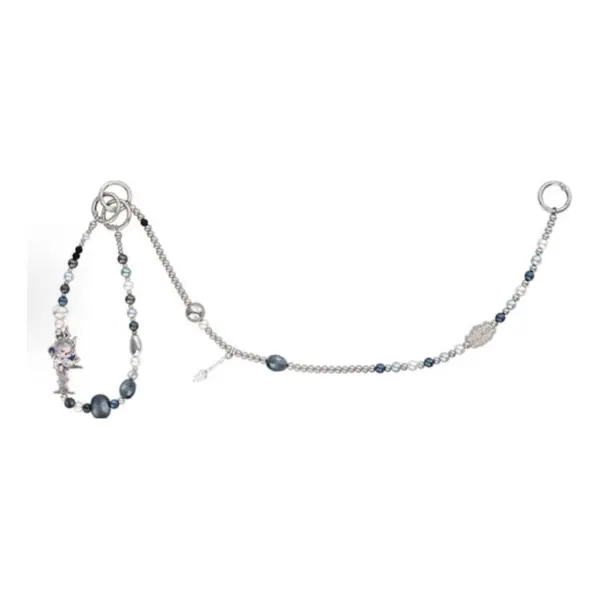 POP MART Skullpanda The Feast Begins Series Pendant 'the Silver Fork - Multi-color