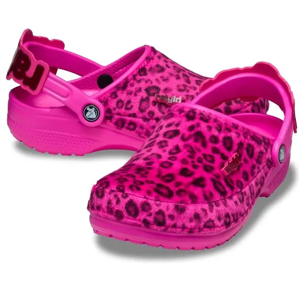 CROCS X Stray Rats Classic Clog Pink Leopard Print