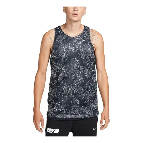 Nike Dri-fit Standard Issue Reversible Basketball Jersey - Black/grey