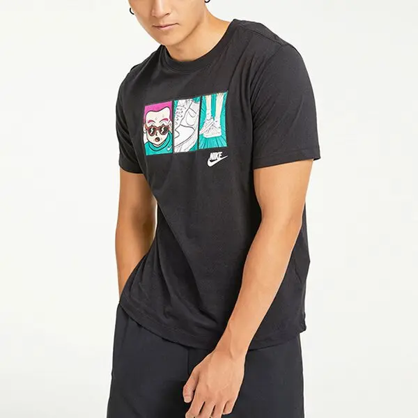 Nike Cartoon Printing Round Neck Pullover Short Sleeve