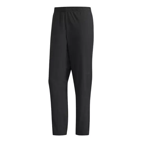Adidas Solid Color Lacing Breathable Elastic Training Sports Pants/trousers/joggers Autumn Black - Multi-color