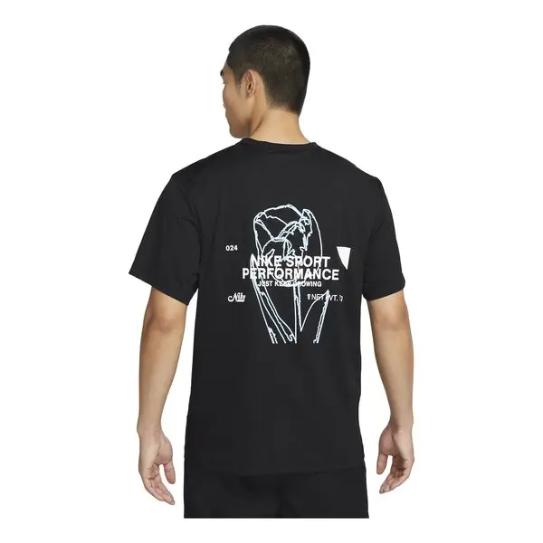 Nike Dri-fit Uv Hyverse Fitness T-shirt - Black