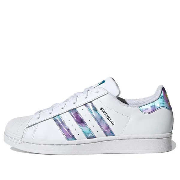 Adidas Superstar Low Top Sneakers - White/purple