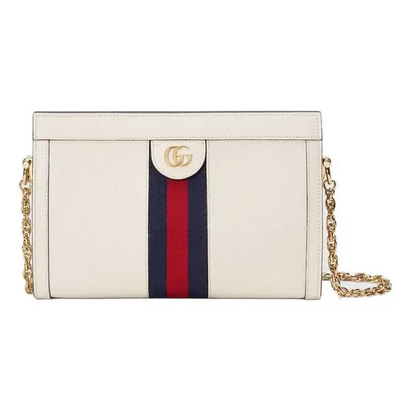 Gucci Ophidia Chain Shoulder Bag - White