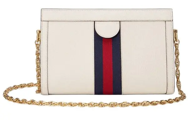 Gucci Ophidia Chain Shoulder Bag - White