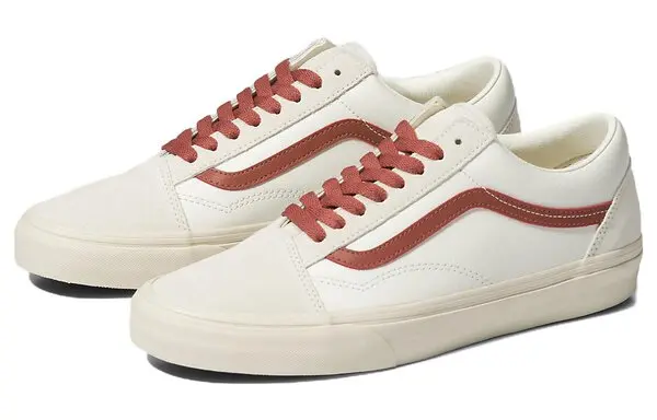 VANS Old Skool Vintage Pop Sneakers - White/red
