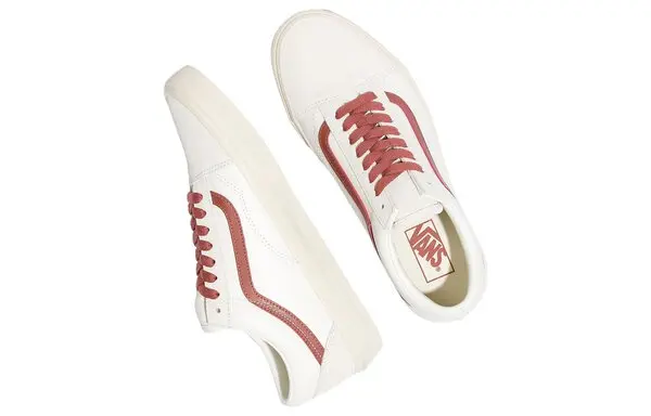 VANS Old Skool Vintage Pop Sneakers - White/red