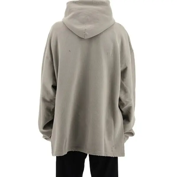 Balenciaga Blurred Logo Distress Hoodie