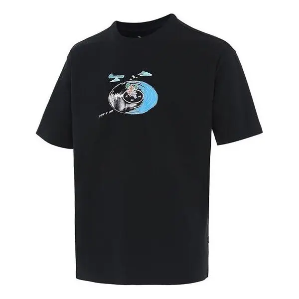 CONVERSE Disk Jockey Logo T-shirt Asia Sizing - Black