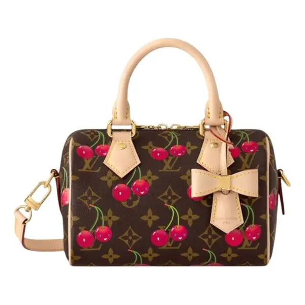 LOUIS VUITTON X Takashi Murakami Cherry Speedy Bandouliere 20 - Brown Monogram
