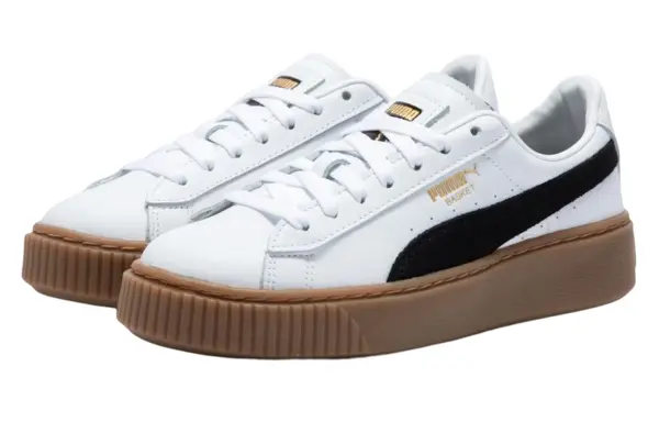 PUMA Basket Platform L Low Top Sneakers - White